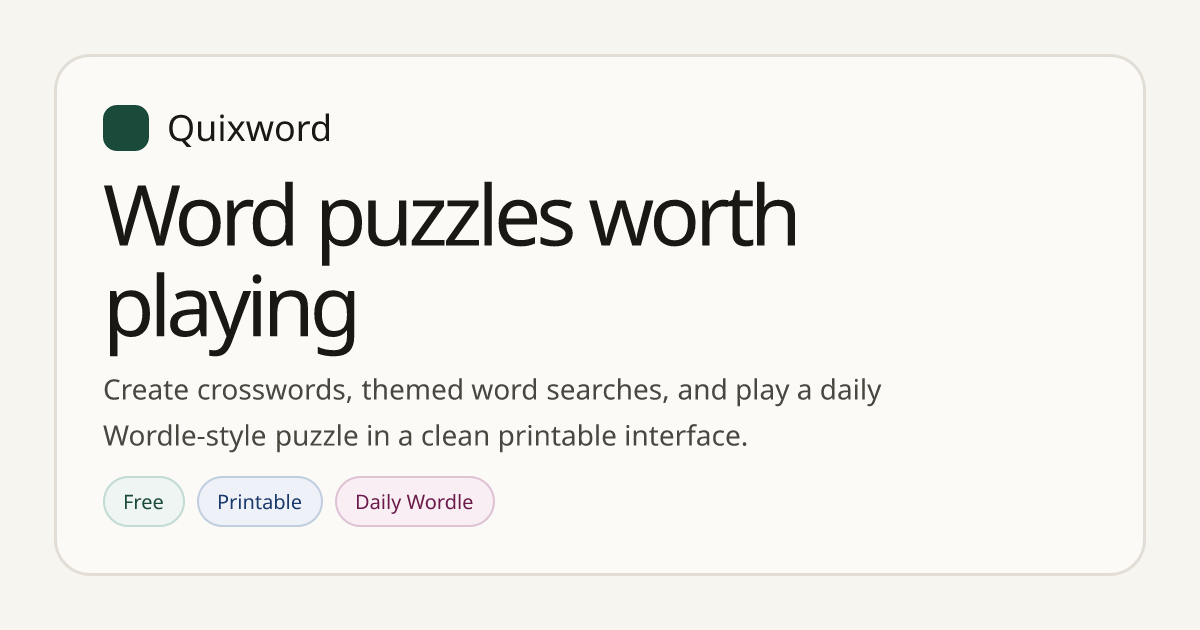 Free Word Scramble Maker | Quixword